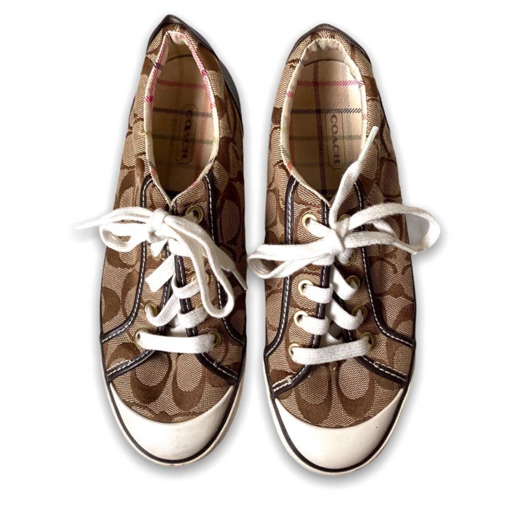 Coach Barrett Sneaker Brown With Logo - 6 1/2 - Gem